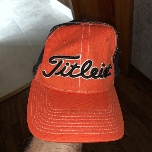 Titleist Golf Black and Orange Men's Strapback Adjustable Cap | eBay