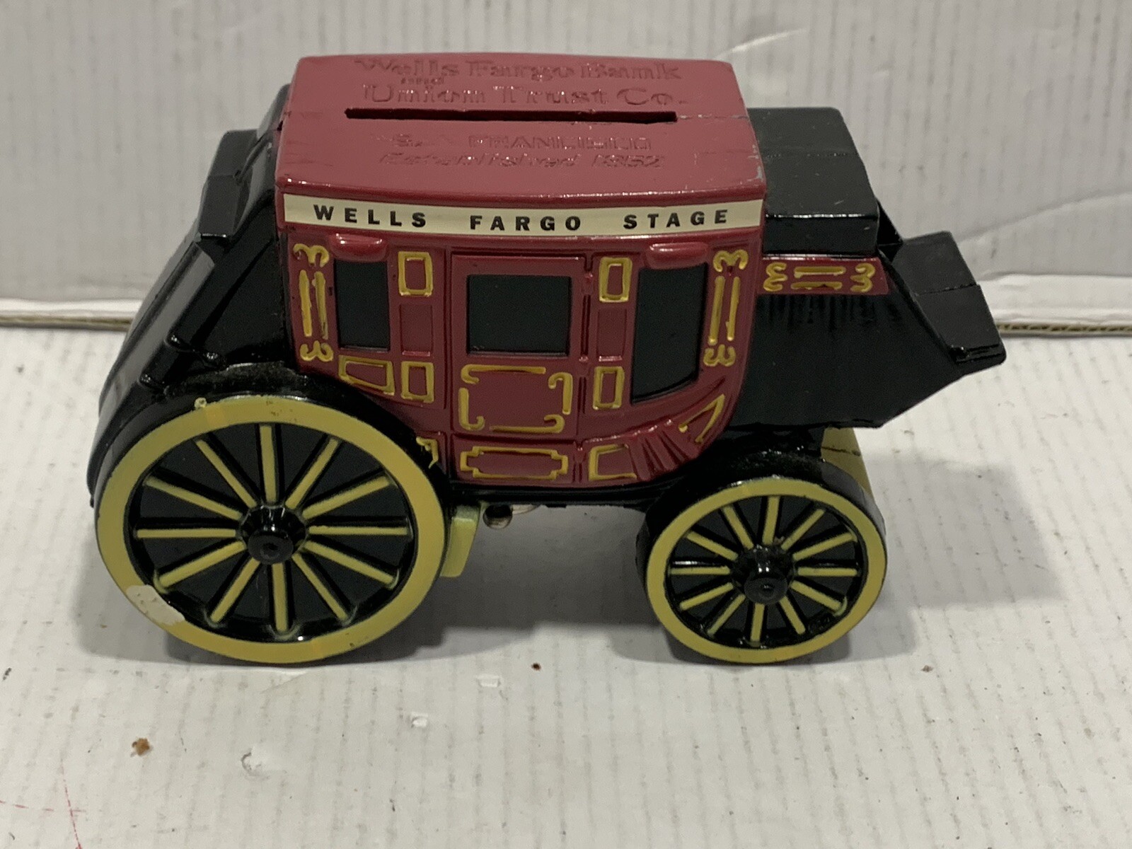 WELLS FARGO BANK & UNION TRUST CO.- WELLS FARGO STAGE COIN BANK ~WITH ...