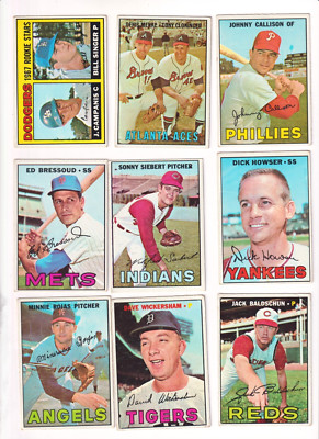 1967 Topps Baseball 18 Card Lot D Stars Rookies...NICE! | eBay