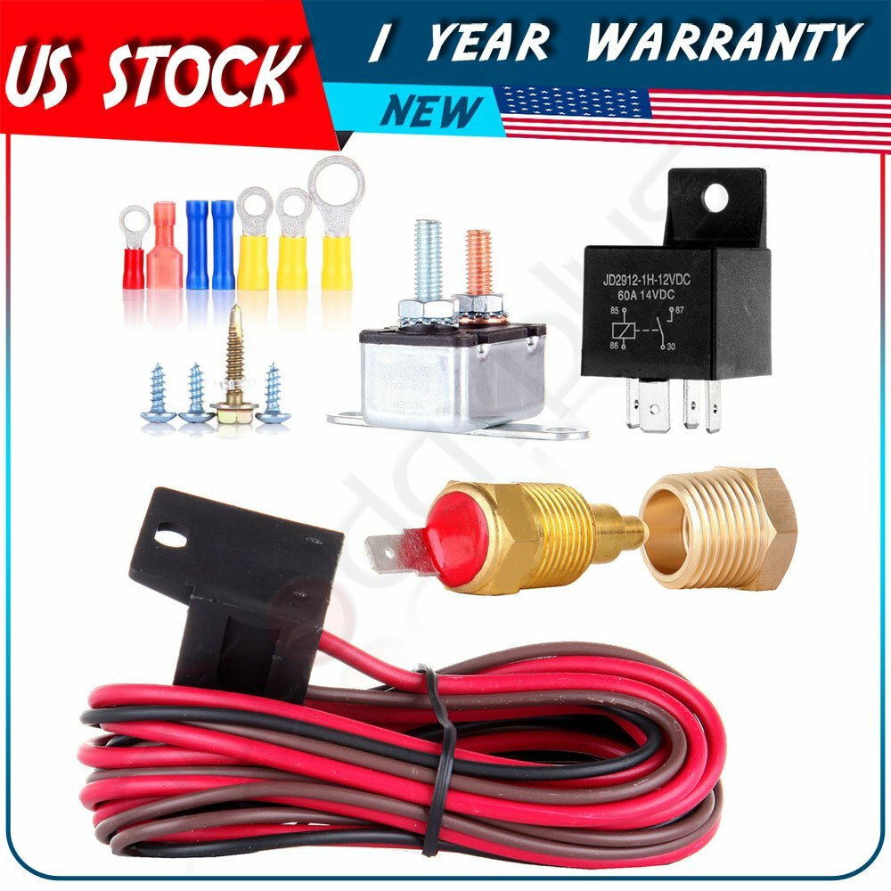 3/8" 175~185 Electric Engine Fan Thermostat Temperature Relay Switch ...