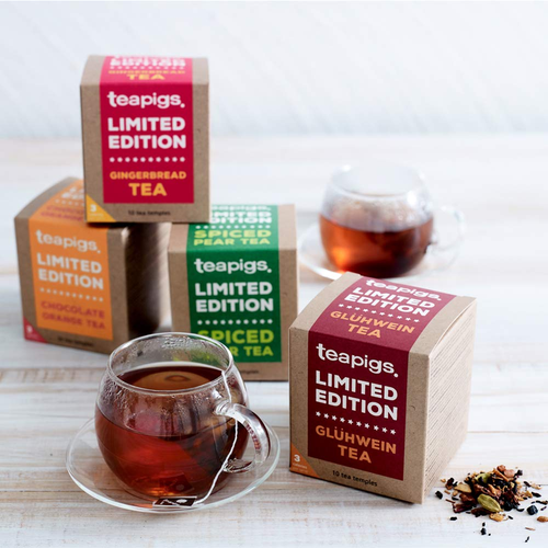 Limited Edition Spiced Pear Tea Made with Whole Leaves (6 Packs of 10 ...
