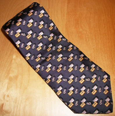 Beaufort Tie Rack Gray Briefcases Men's Silk Neck Tie 58" Long x 3.75 ...