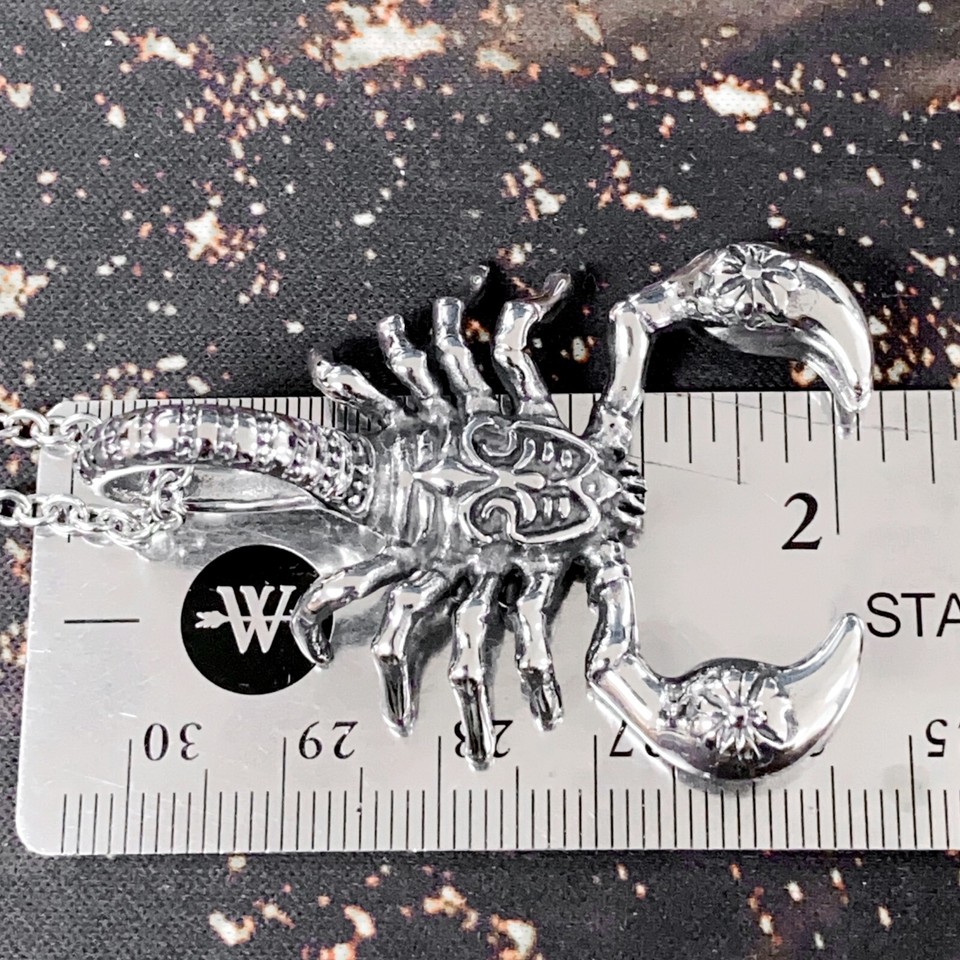 Scorpio pendant necklace Scorpio Zodiac gothic pendant stainless steel ...