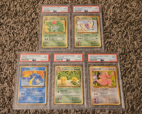 PSA 9 Southern Island Japanese Lot Lapras Ivysaur Butterfree Lickitung ...