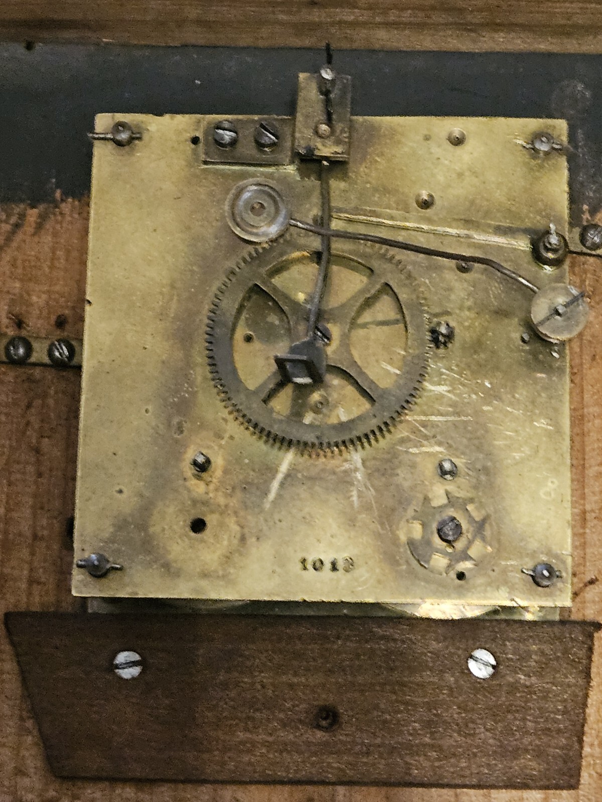 Antique 1800's Austrian Victorian Picture Frame Wall Clock w/Brass ...