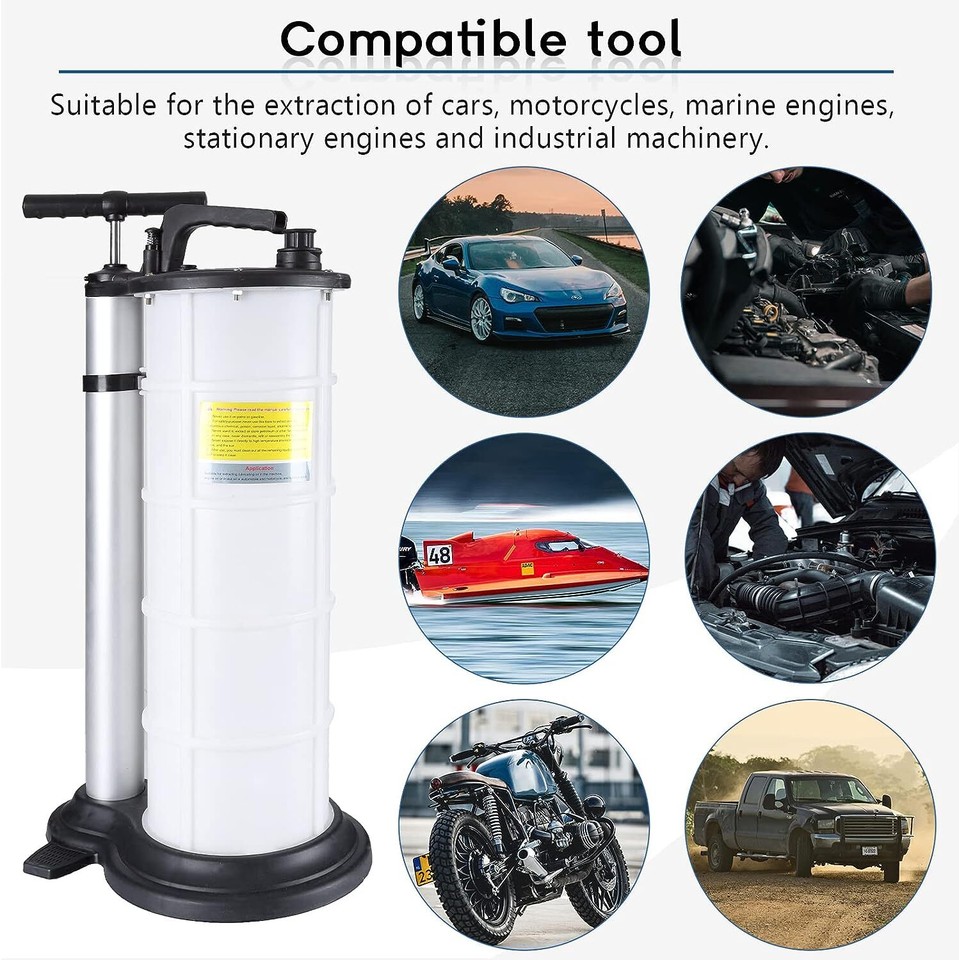 9L Fluid Extractor Manual Oil Changer Vacuum Oil Change Extractor Hand ...