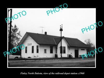 OLD 8x6 HISTORIC PHOTO OF FINLEY NORTH DAKOTA THE RAILROAD STATION ...