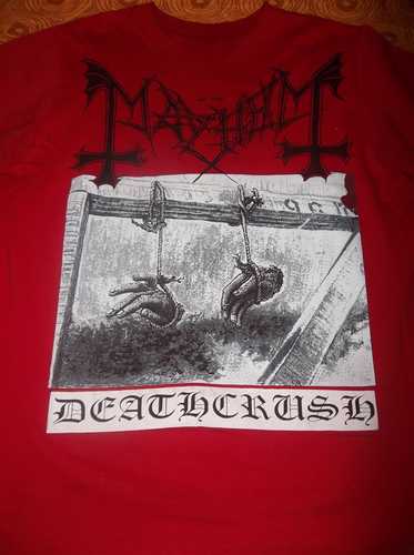 Mayhem Deathcrush Band Gift For Fan Short Sleeve S to 5XL Red T-Shirt ...