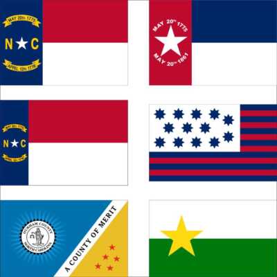 North Carolina Flag Durham Forsyth County Guilford Courthouse Boonville ...