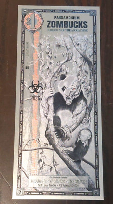 2026 1 Zombucks World Pandamonium Silver Note - only 10,000 made - Fast ...