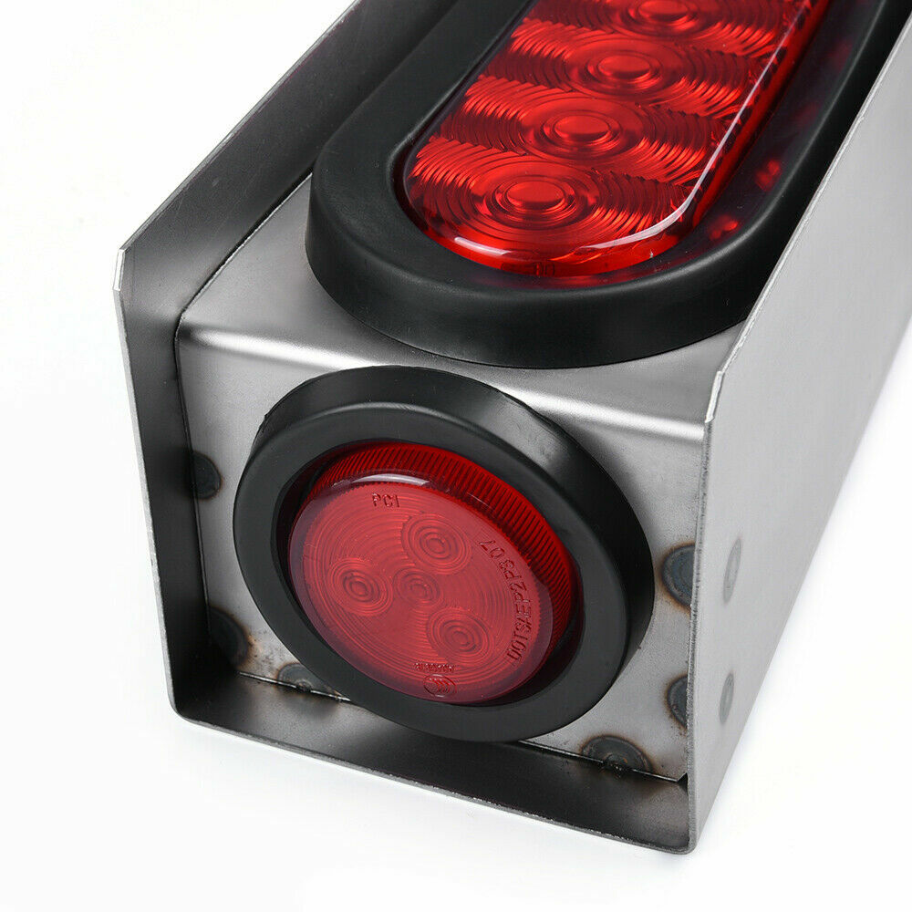 Fit For LED Trailer Truck Steel Housing 6" Tail Light / 2" Marker Stop ...