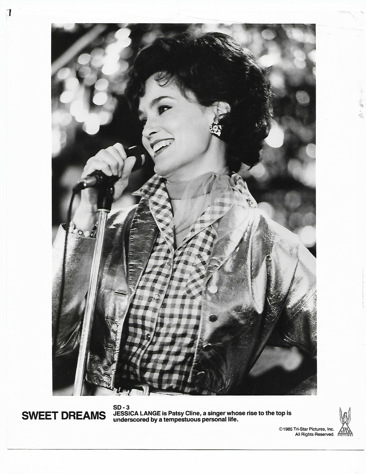 8 x 10 Original Photo Actress Jessica Lange as Patsy Cline in Sweet ...