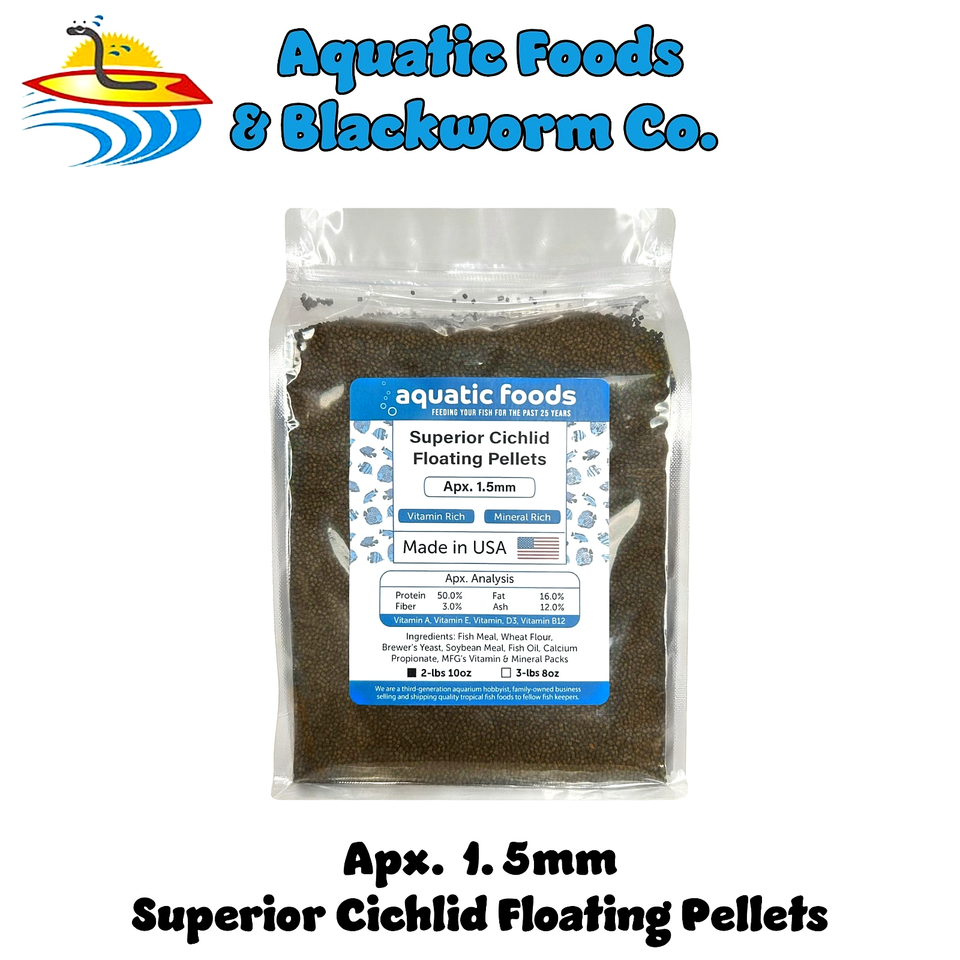 1.5mm Superior Cichlid Floating Pellets, Quality Pellets for all ...