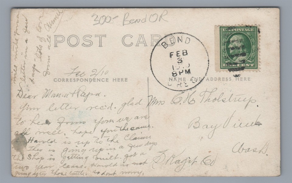 RPPC Freight Express Wagon Train BEND OR Oregon BB BAKOWSKI Real Photo ...