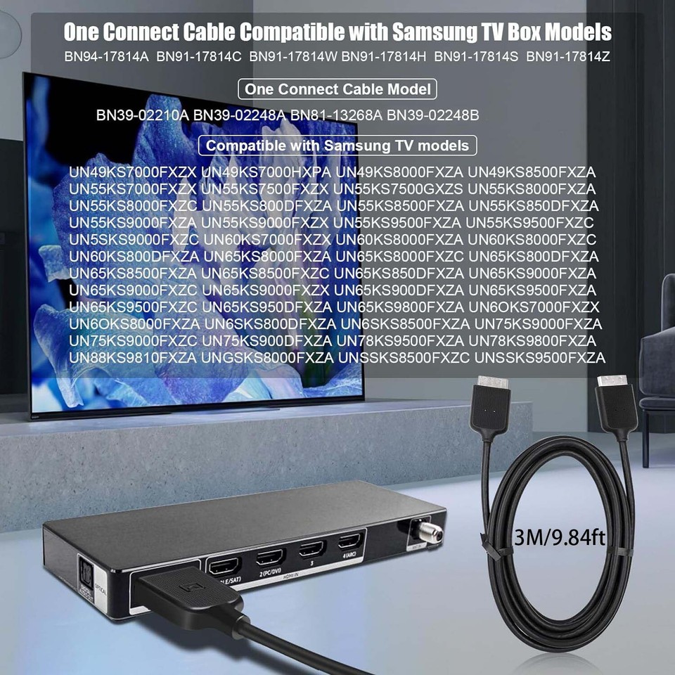 One Connect Cable 3M BN39-02210A for Samsung KS7000 - KS9800 KS800D ...