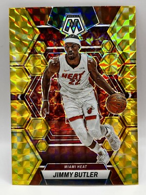 2022-23 Panini Mosaic Jimmy Butler Reactive Yellow Prizm #19 - Miami ...