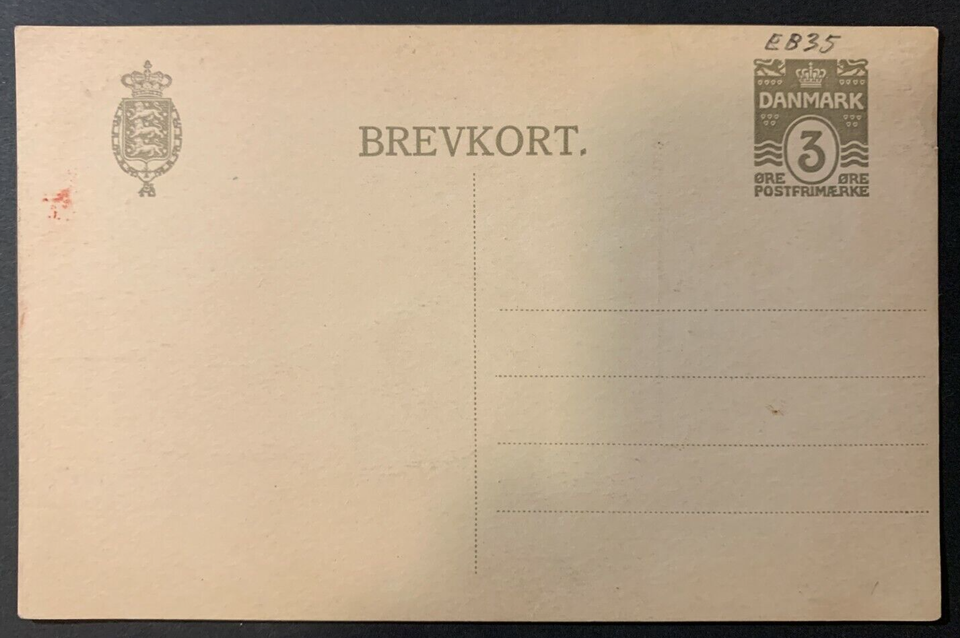 Denmark - 3öre Postal Stationery Card Hand Painted glædelig jul Merry ...