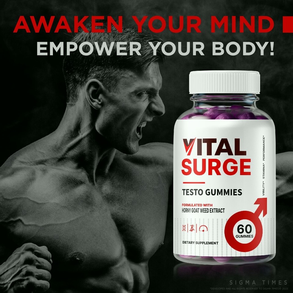 (3 Pack) Vital Surge Testo Gummies for Men, Vital Sure Male Gummy | eBay