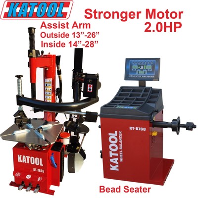 Tire Changer Machine Katool KT-T835 and Wheel Balancer KT-B760 Tires ...