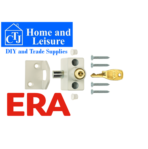 ERA SASH WINDOW BOLT WHITE with CUT KEY 804-12 5011988804127 | eBay