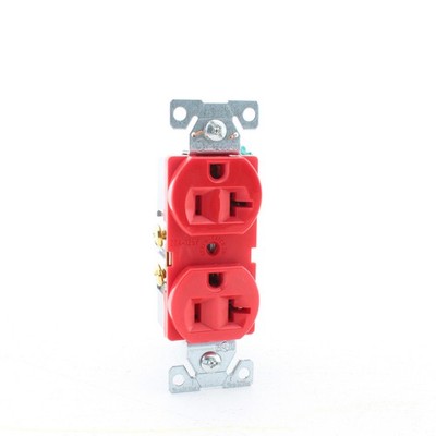 Eaton Red Heavy Duty Grade Duplex Receptacle Outlet Nema 5-20R 20A ...