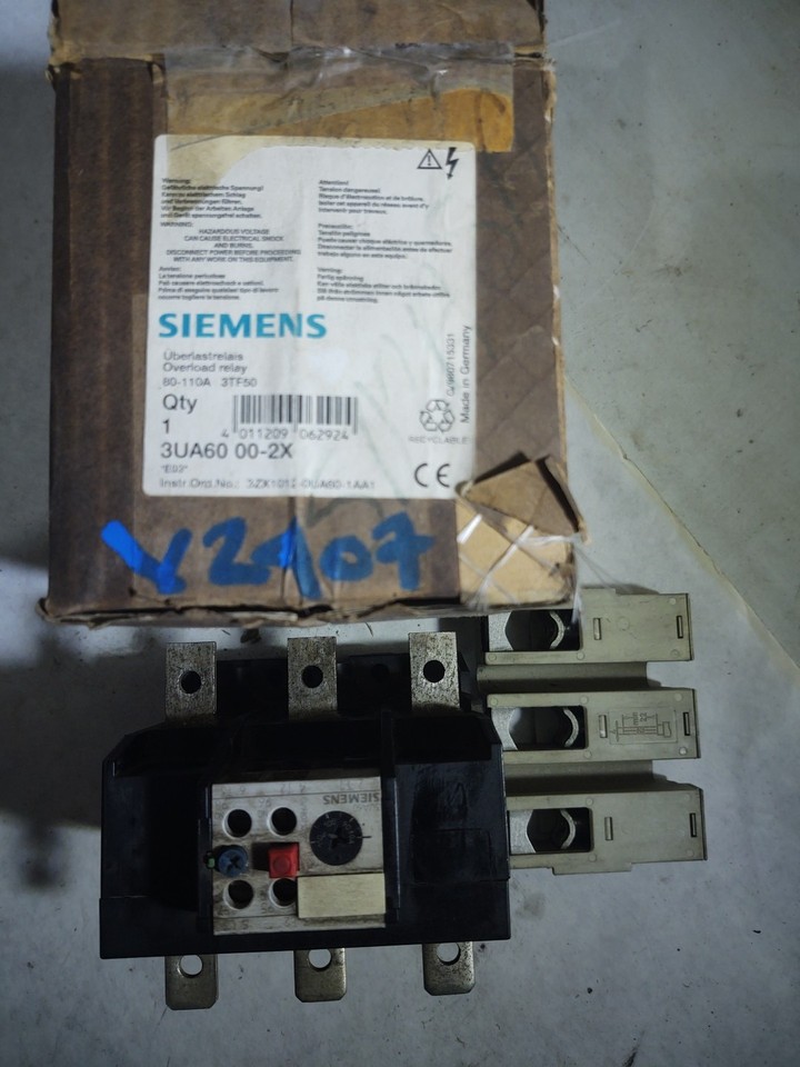 3UA60-00-2X Siemens World Series 80A-110A Solid State Overload Relay ...