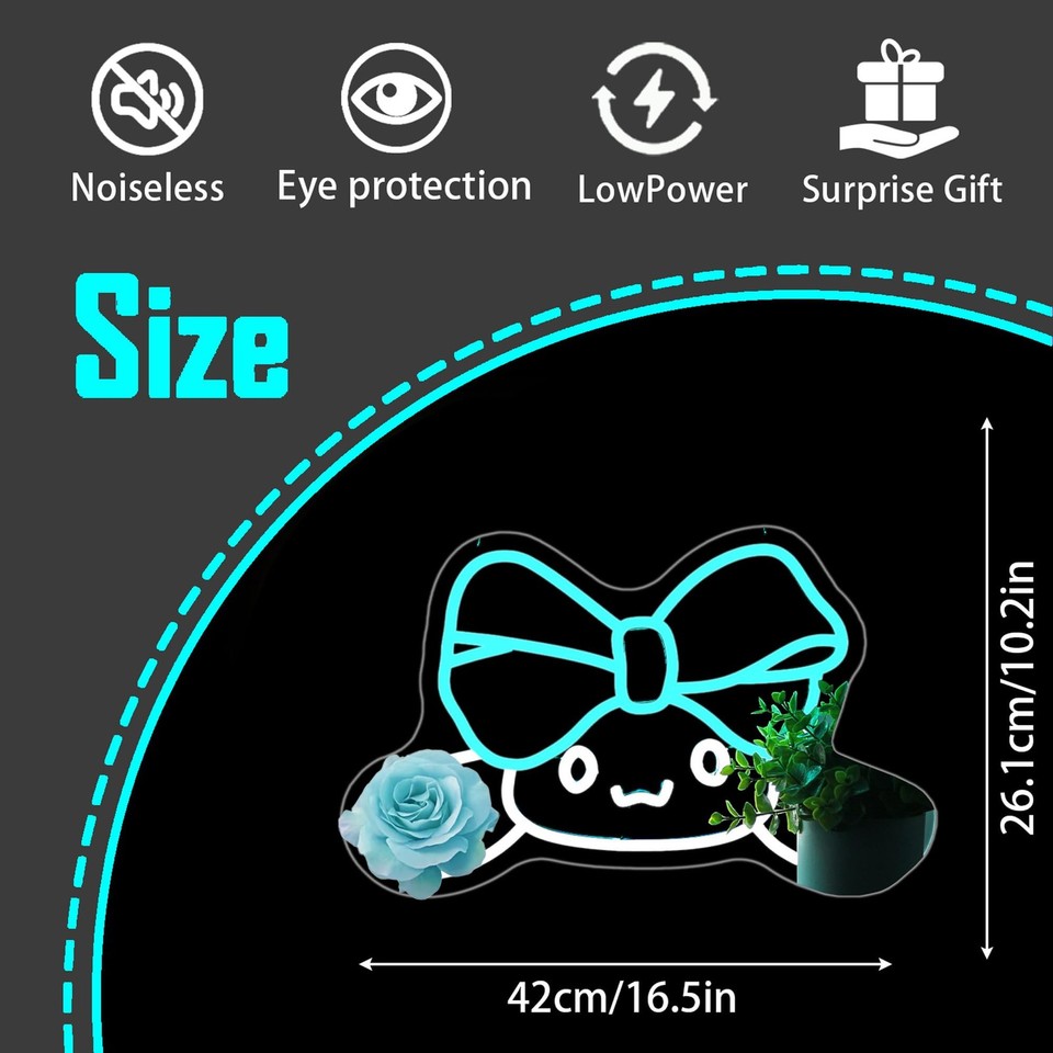 Neon Sign, Anime Neon Signs for Wall Decor LED Light up Signs Home ...