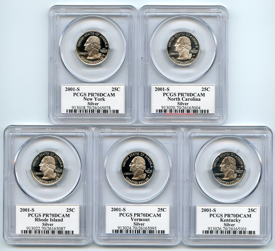 2001 S Silver State Quarter Set PCGS PR70DCAM | eBay
