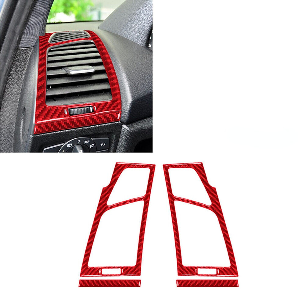 39PCS Red Carbon Fiber Full Kits Sticker Set For BMW 1 Series E82 ...