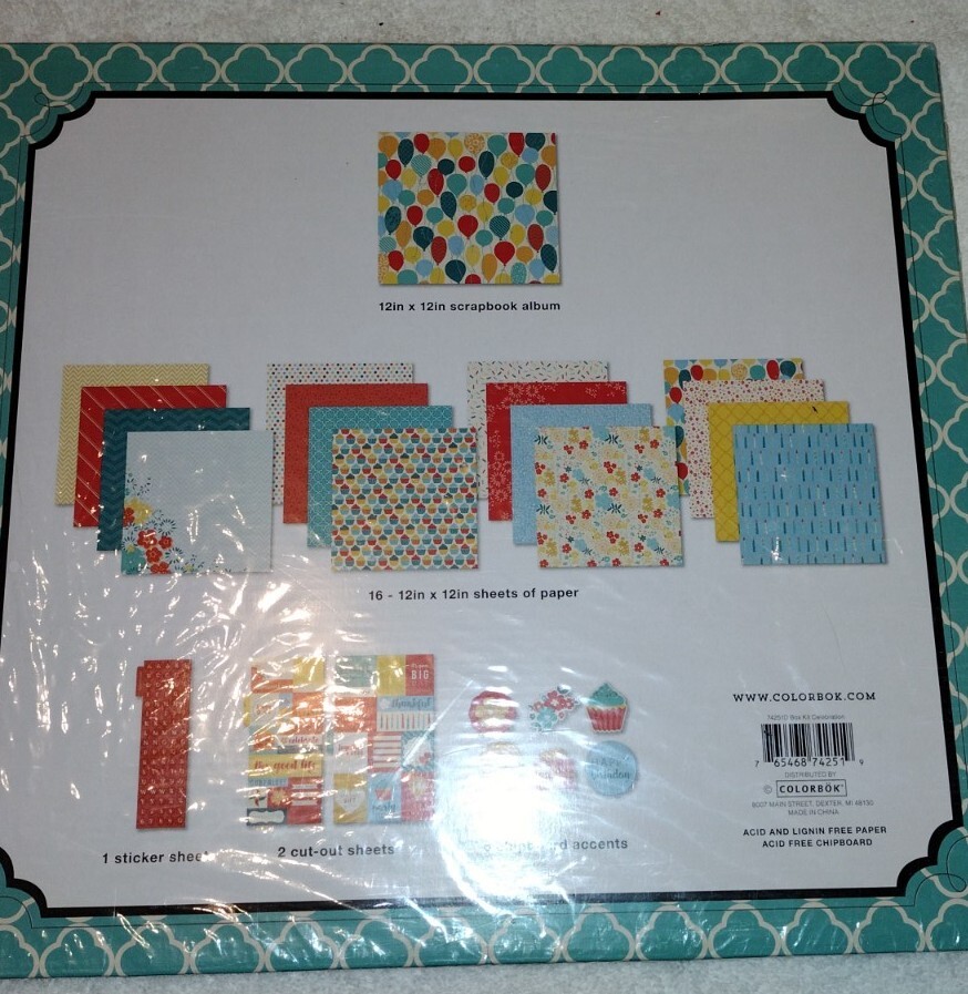Colorbok Scrapbook Kit Box Kit Celebration 74251D 12x12 Stickers ...