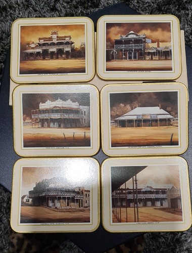 VINTAGE JASON COASTERS cork backed, HISTORIC PUBS OF AUSTRALIA unused ...