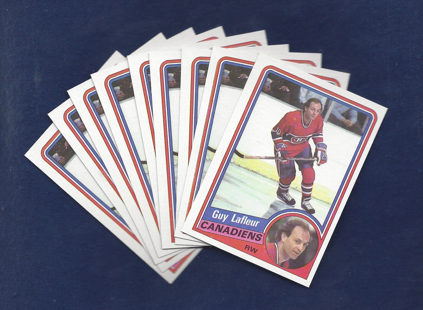 LOT OF 9 1984 TOPPS HOCKEY #81 GUY LAFLEUR HOF RAZOR SHARP PACK FRESH 1 ...