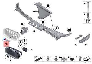 NEW BMW X5 M5 F85 RADIATOR GRILLE M EMBLEM BADGE 51138063149 8063149 | eBay