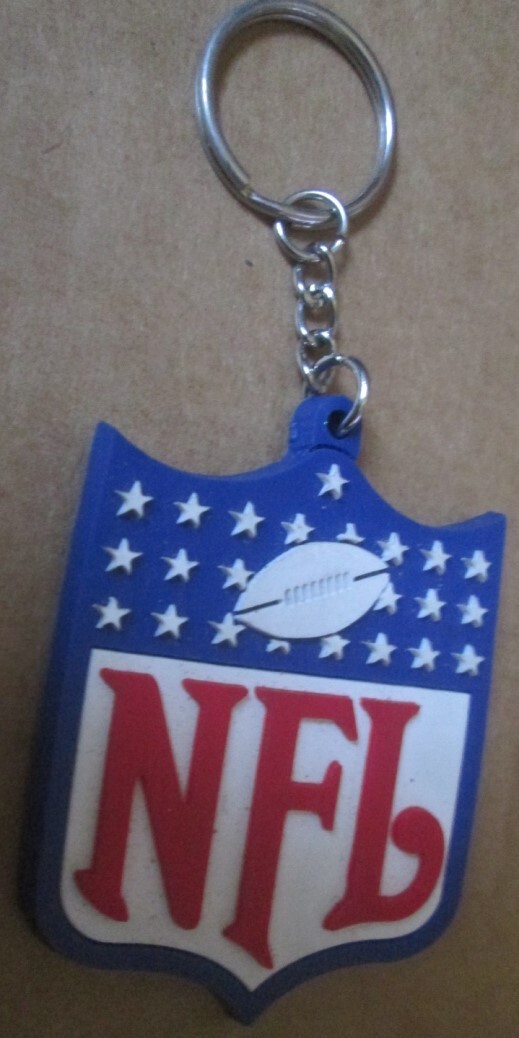 1998 NFL Football logo Shield vinyl keyring key chain keychain 2.5" | eBay
