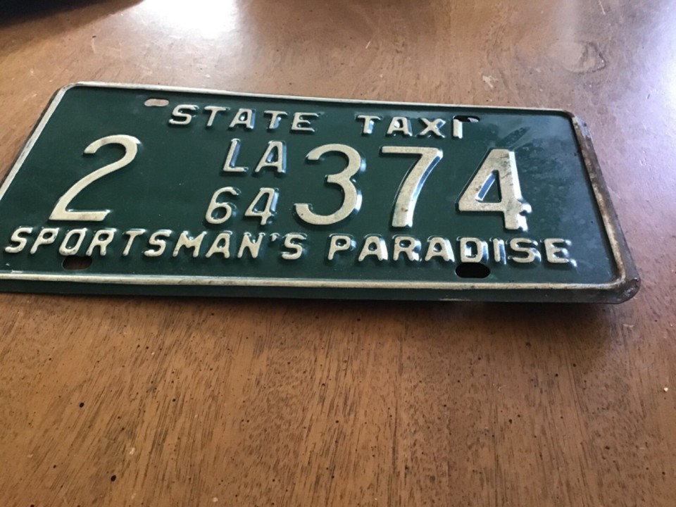 1964 Louisiana State Taxi License Plate Tag | eBay