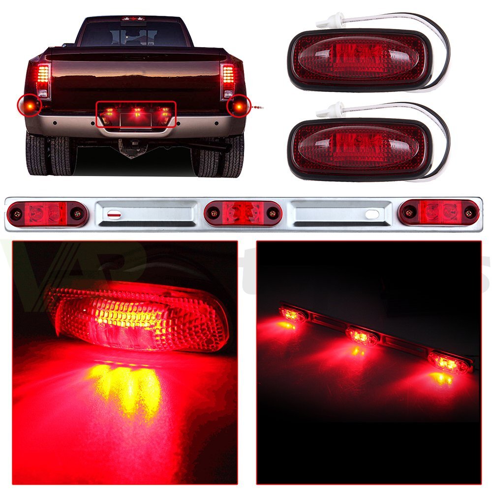 2pcs Red Rear Side Marker & 16" Led ID Light Bar for Dodge Ram Pickup ...