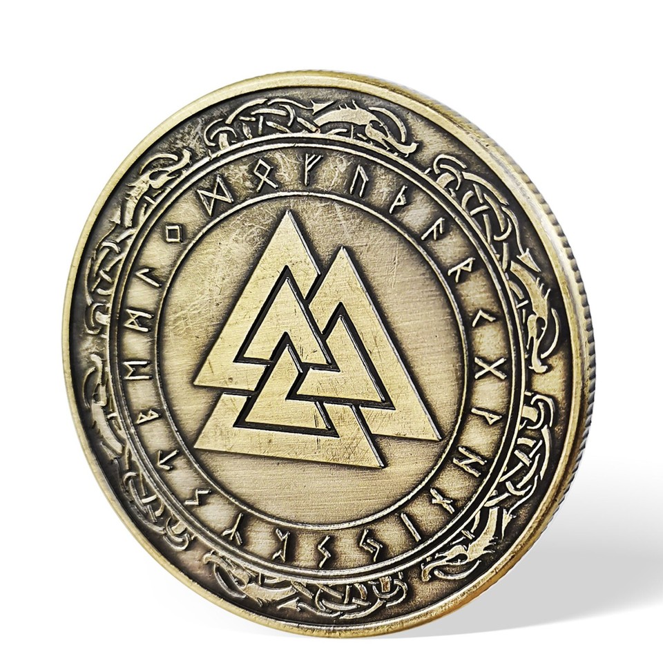 Viking Coin Viking Odin Knot Challenge Coin, Nordic Mythology Amulet ...