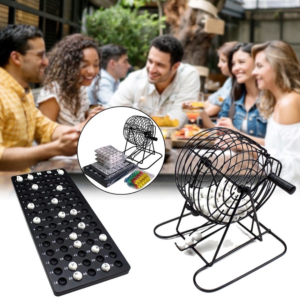 Deluxe Bingo Game Set With Bingo Cage Bingo Balls Bingo Cards And Bingo ...