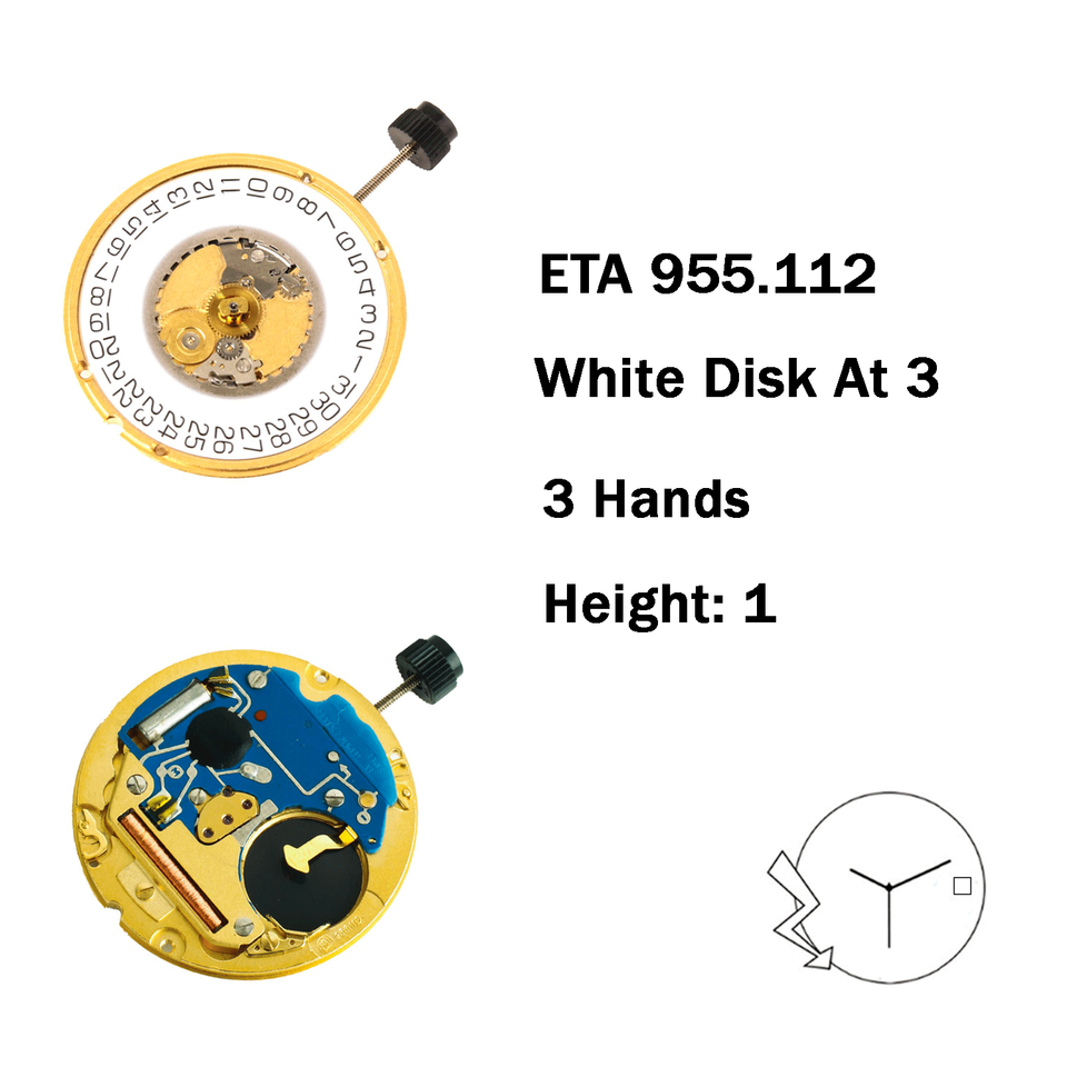 ETA 955.112-Swiss Made Quartz Watch Movement. | eBay