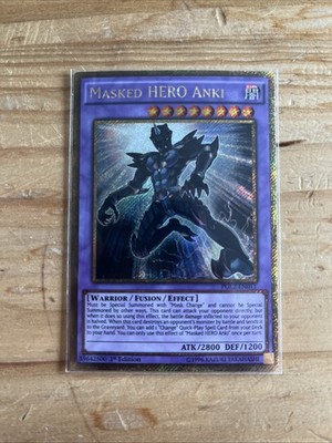 Yugioh Masked HERO Anki PGL2-EN011 1st Edition Gold Secret Rare NM | eBay