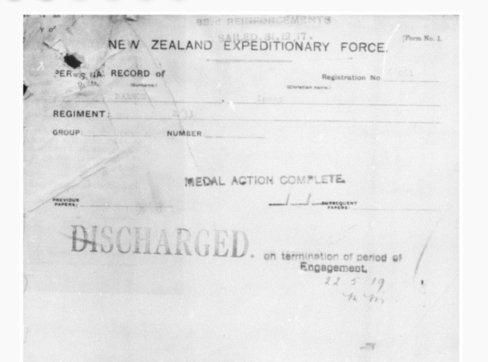 Ww1 NEW ZEALAND British War Medal RFLM I. BARRON. nzef. C 640 | eBay