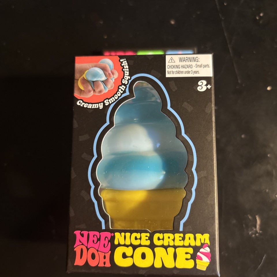 Nee Doh Nice Cream Cone Blue Squishy Ice Cream Cone | eBay