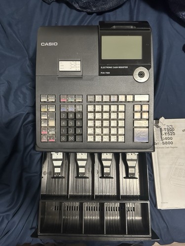 Casio PCR-T500 Electronic Cash Register 1 Thermal Roll Manual KEYS ...