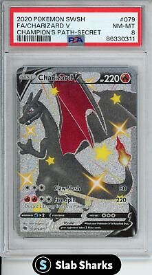2020 POKEMON SWSH CHARIZARD V 079/073 CHAMPION'S PATH SECRET RARE PSA 8 ...