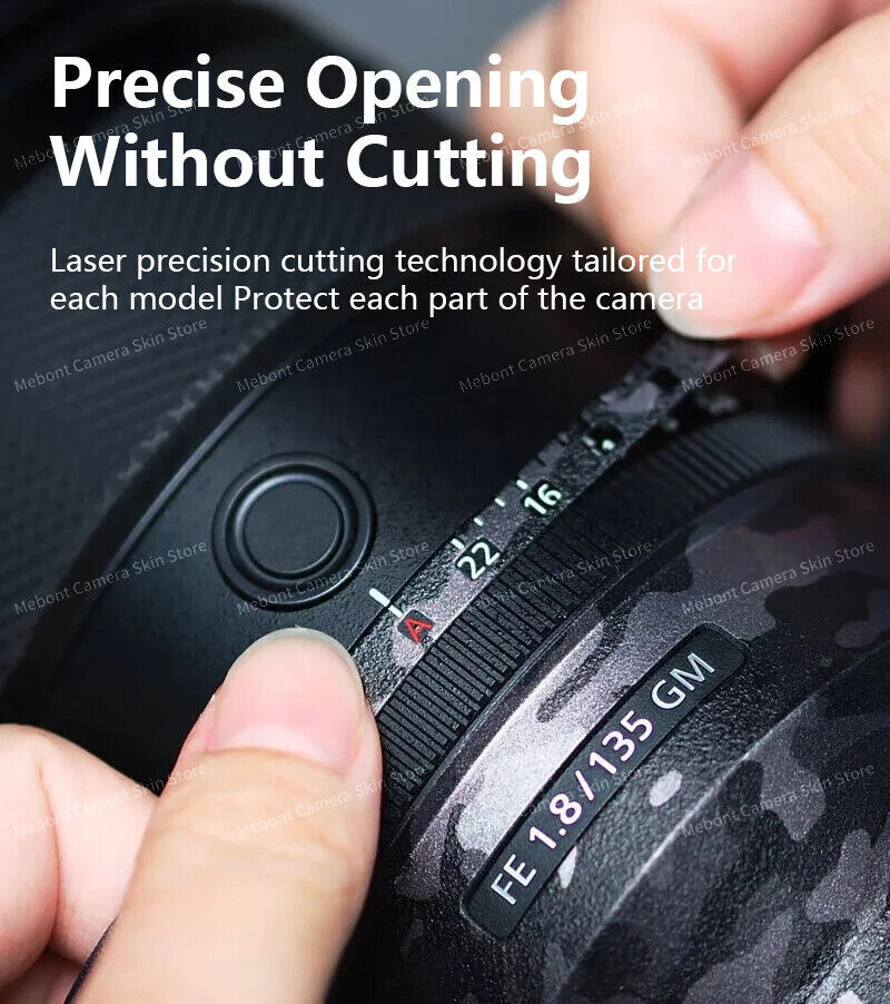 For Canon R6 Mark ii Skin Protective Sticker Wrap Skin Wave Gold White ...