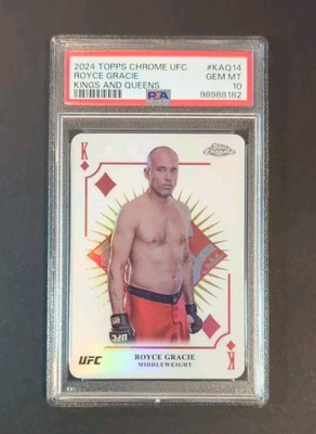 Royce Gracie 2024 Topps Chrome UFC #KAQ14 PSA 10 GEM MT | eBay