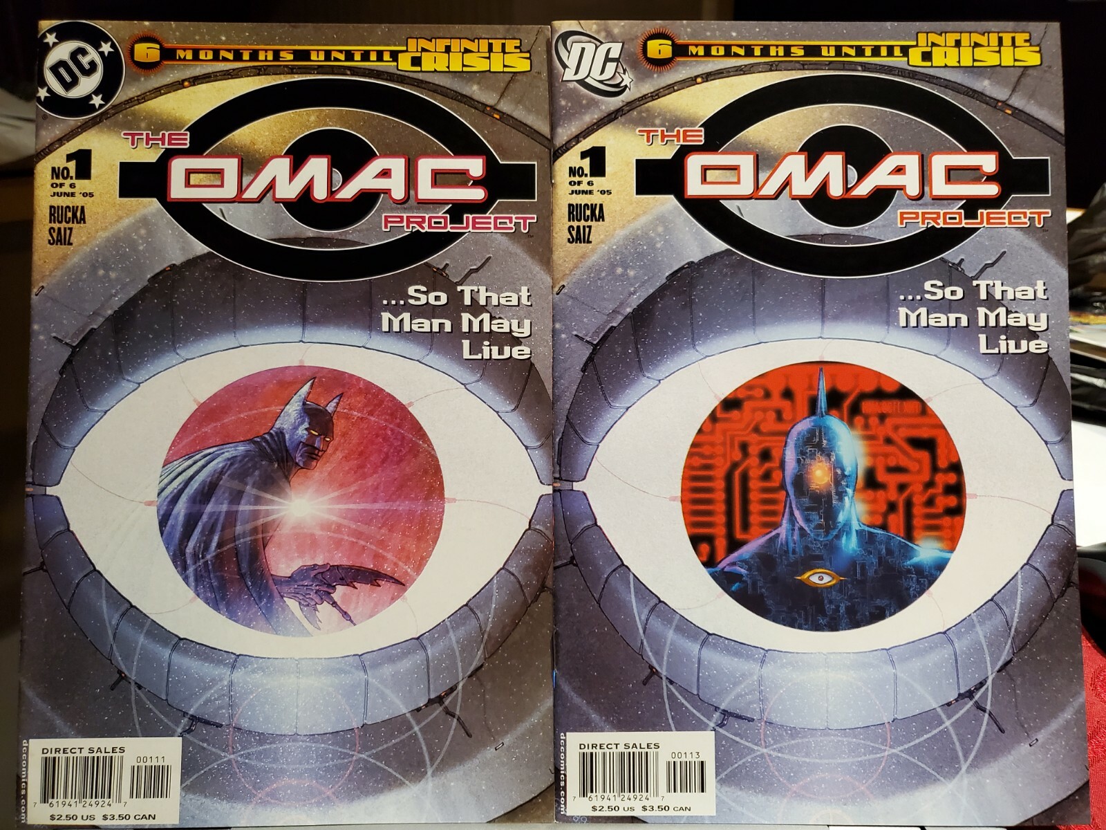 The OMAC Project 1, 1, 2, 2, 3 4 5 6 DC Universe Full set 8 Comics Lot ...