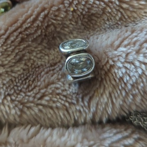 AUTHENTIC PANDORA ALE .925 Oval lights Clear April Birthstone CHARM | eBay