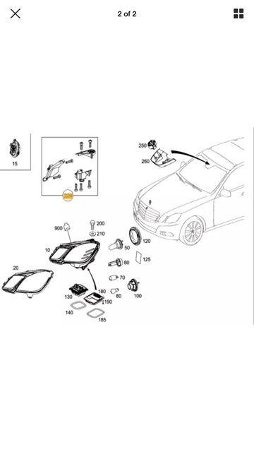 Mercedes-Benz E W212 Left Headlight Bracket Repair Kit A2128200314 ...