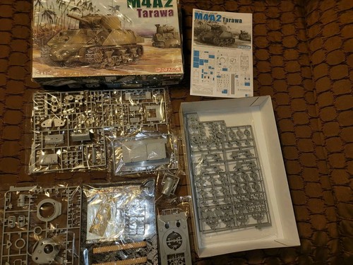 1/35 DRAGON 6062 : M4A2 Tarawa Sherman Tank Open Box Sealed Parts Bags ...